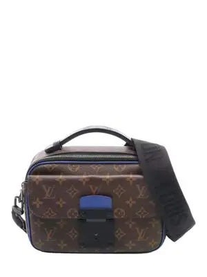 LOUIS VUITTON Monogram Macassar S Lock Messenger Bag - Brown
