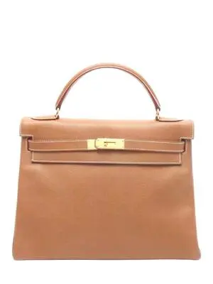 Hermès 1999 Courchevel Kelly Retourne 32 Handbag - Brown