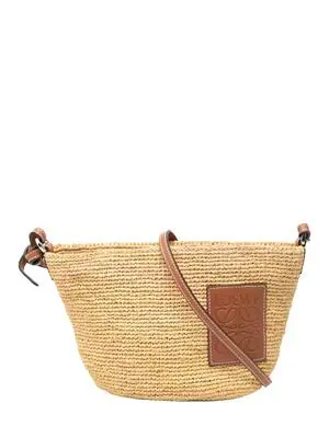 LOEWE 2020 Paula's Ibiza Anagram Raffia Pochette Crossbody Bag