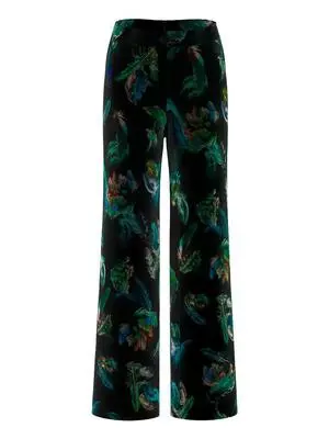 MARCCAIN Floral Print Trousers - Black