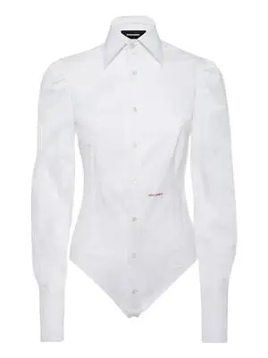 Dsquared2 Signature Poplin Bodysuit - White