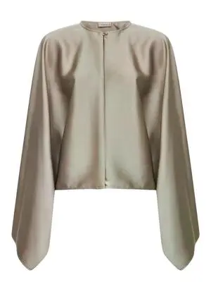 BLANCA VITA Asymmetric Kimono-sleeves Jacket - Neutrals