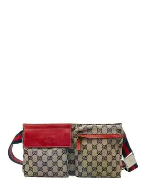 Gucci Gg Canvas Web Belt Bag - Brown