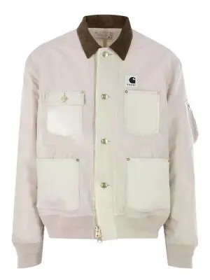 Sacai Canvas Pocket Corduroy Jacket - White