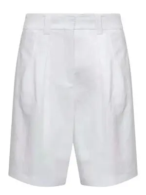 BLANCA VITA Double-pleat Shorts - White