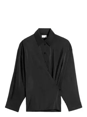LEMAIRE Twisted Collar Shirt - Black