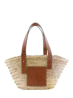 Loewe Small Raffia Anagram Basket Tote Bag - Brown