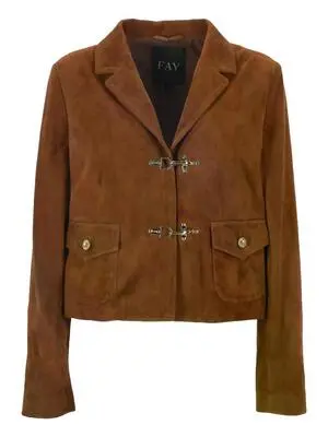 FAY Toggle-fastening Flap-pocket Jacket - Brown
