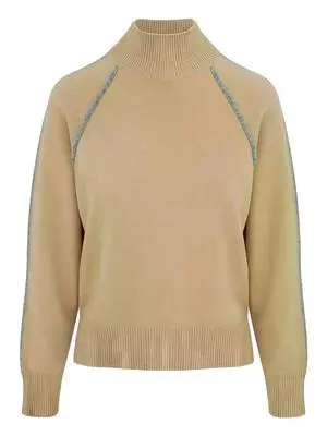 Lorena Antoniazzi Ribbed Funnel Neck Sweater - Neutrals