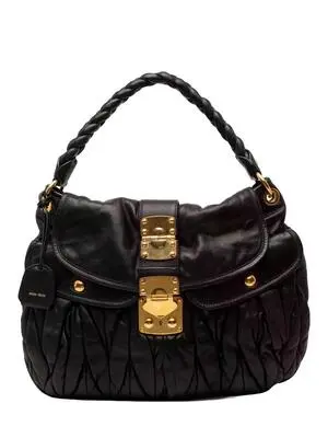 Miu Miu Matelasse Nappa Coffer Satchel - Black