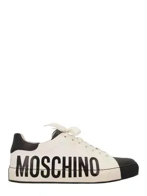 Moschino Toe Cap Logo Sneakers - White
