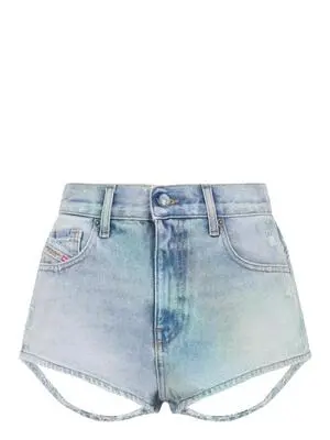 DIESEL Distressed Cutout Denim Shorts