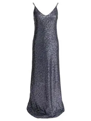 SEMPER Sequined V-neck Dress - Grey