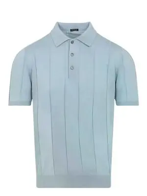 KITON Vertical Stripe Polo Shirt