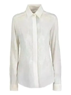 Dolce & Gabbana Embroidered Lace Shirt - Neutrals