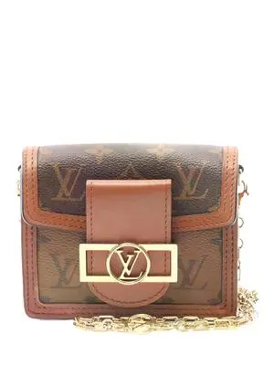 LOUIS VUITTON Monogram Reverse Micro Dauphine Crossbody Bag - Brown