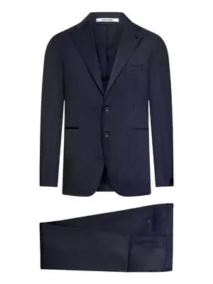 Tagliatore Notched-lapel Single-breasted Suit - Blue
