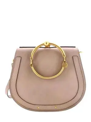 Chloé Nile Leather Medium Crossbody Bag - Neutrals