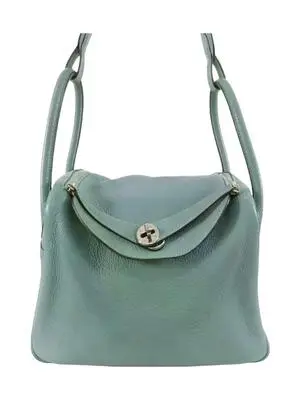 Hermès 2009 Clemence Lindy 30 Shoulder Bag - Blue