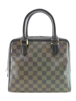 LOUIS VUITTON 1998 Damier Ebene Brera Handbag - Brown