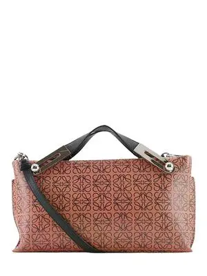 Loewe Repeat Anagram Leather Missy Satchel - Pink