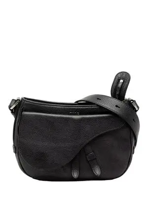 Dior 2021 Grained Calfskin Saddle Soft Bag - Black