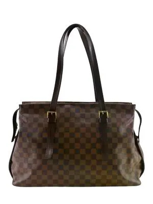 LOUIS VUITTON 2005 Damier Ebene Chelsea Shoulder Bag - Brown