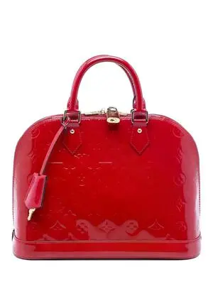 LOUIS VUITTON 2012 Monogram Vernis Alma Pm Handbag - Red