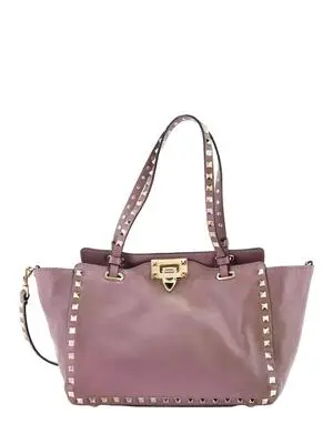 Valentino Garavani Rockstud Small Tote Bag - Purple