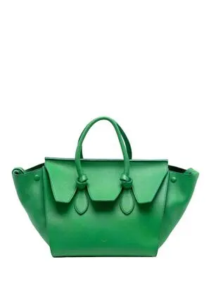 Celine 2012-2018 Small Crisped Calfskin Tie Knot Handbag - Green