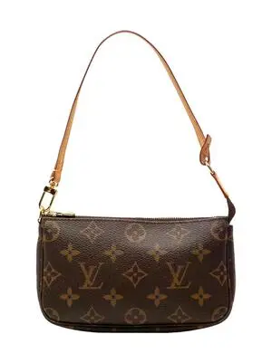 LOUIS VUITTON 2003 Monogram Mini Pochette Accessoires - Brown
