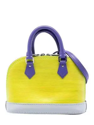 LOUIS VUITTON 2016 Epi Tricolor Nano Alma Satchel - Yellow