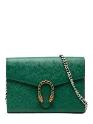 Gucci Leather Dionysus Wallet On Chain - Green