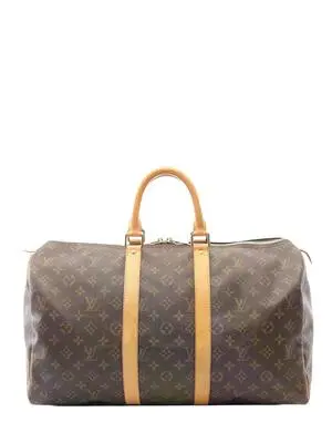 LOUIS VUITTON 2001 Monogram Keepall 45 Travel Bag - Brown