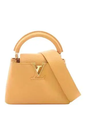 LOUIS VUITTON Taurillon Mini Capucines Satchel 2021-2026 - Yellow