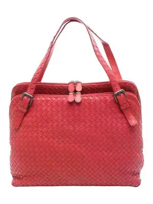 Bottega Veneta 2012-2026 Leather Intrecciato Handbag - Red