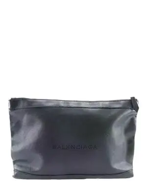 Balenciaga 2010-2026 Leather Clip M Clutch - Black