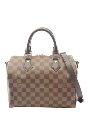LOUIS VUITTON Damier Ebene Speedy Bandouliere 25 Satchel - Brown