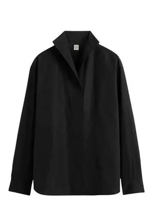 TOTEME High-collar Shirt - Black