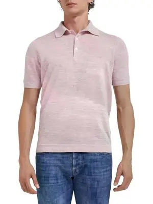 Brunello Cucinelli Buttoned Polo Shirt - Pink