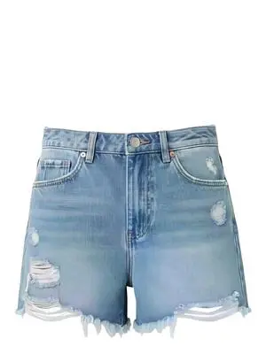 ELEH Distressed Frayed Shorts - Blue