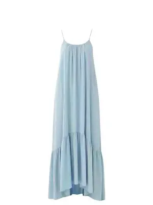 ELEH Ruffled Maxi Dress - Blue