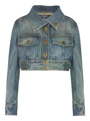 Balmain High-collar Jacket - Blue