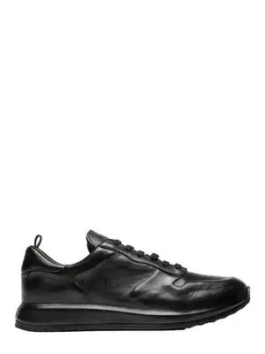 Officine Creative Perforated Leather Sneakers - Black