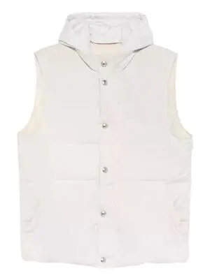 Eleventy Hooded Padded Gilet - Neutrals