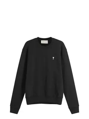Ami Contrasted De Coeur Sweatshirt - Noir/blanc Creme