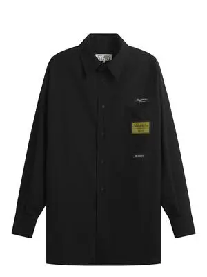 MAISON MARGIELA Wool Blend Tailored Shirt - Black