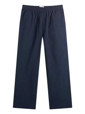 Folk Drawcord Assembly Pant - Dark Navy Crinkle