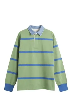 Gramicci Langdon Rugby Shirt Olive/blue