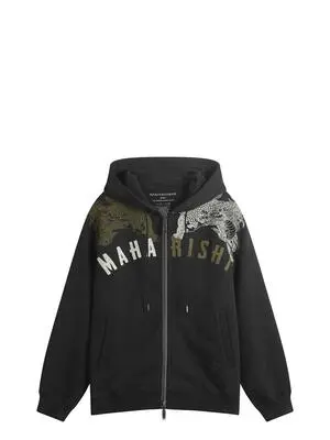 MAHARISHI Kirin Embroidered Zip Hoodie - Black